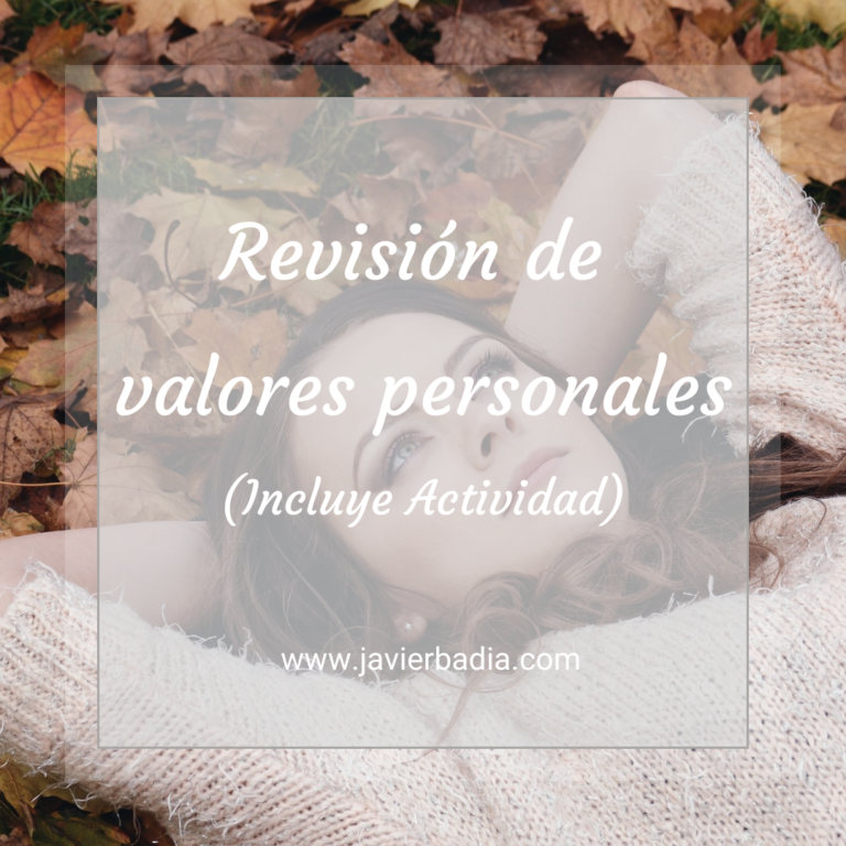 Revisión de valores personales. Incluye actividad paso a paso - Javier ...